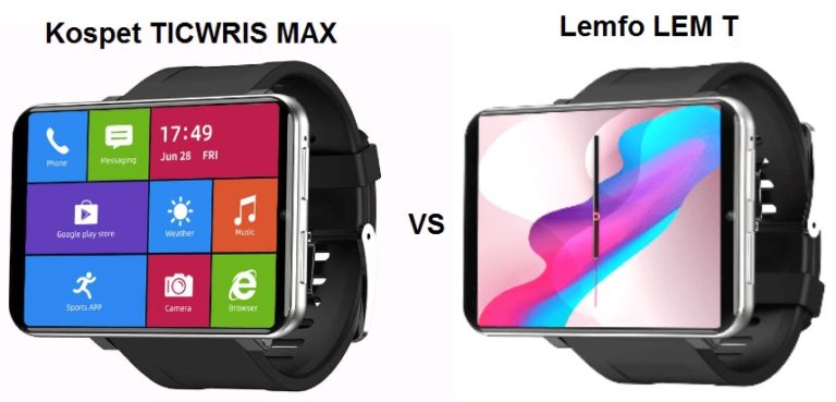 Kospet TICWRIS MAX Vs Lemfo LEM T Smartwatch - Chinese Smartwatches