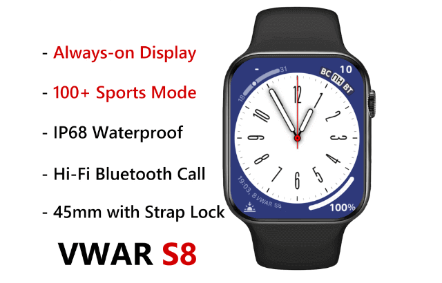 Vwar S8 SmartWatch: The Best Apple Watch Series 8 Clone? - Chinese Smartwatches