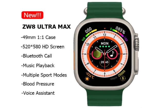 ZW8 Ultra Max SmartWatch: 49MM Apple Watch Ultra Clone - Chinese ...